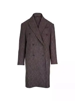 Brunello Cucinelli Double-breasted Herringbone Coat