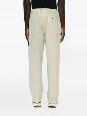 Stone Island Logo-patch Straight-leg Trousers