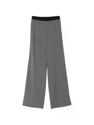 Alpha Studio Elasticated Waistband Wide Leg Trousers
