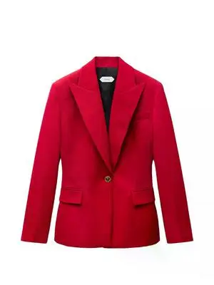 Versace Wool Grain De Poudre Blazer With Medusa Button