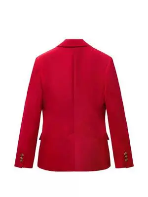 Versace Wool Grain De Poudre Blazer With Medusa Button