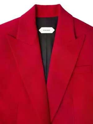 Versace Wool Grain De Poudre Blazer With Medusa Button