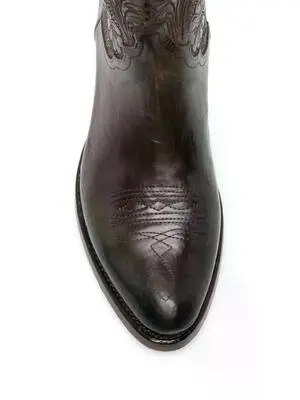 ERALDO Floral-embossed Leather Boots