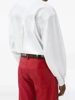Versace Embroidered-detail Cotton-poplin Shirt