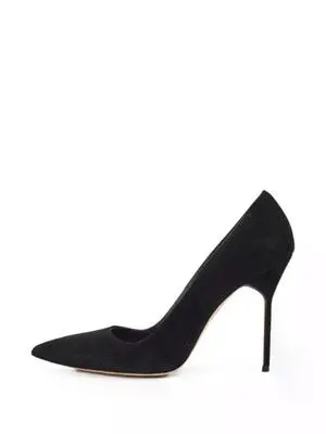 Manolo Blahnik Suede Pointed Toe Stiletto Heel Pumps