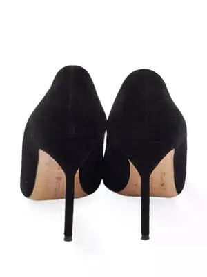 Manolo Blahnik Suede Pointed Toe Stiletto Heel Pumps