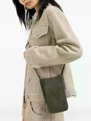 Brunello Cucinelli Duo Phone Holder In Suede With Monili