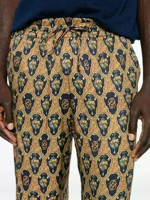 Drole De Monsieur Graphic Print Wide Leg Trousers