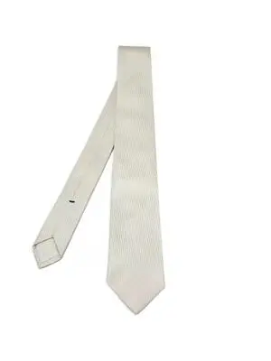 Gucci Gucci Patterned Silk Skinny Tie Neutrals
