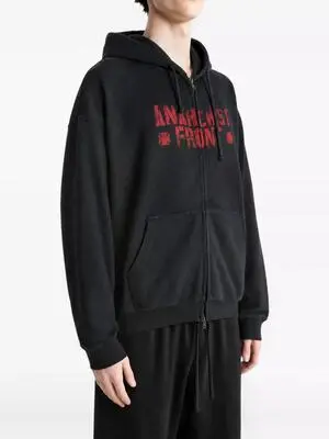 Vetements Slogan-print Zip-up Hoodie