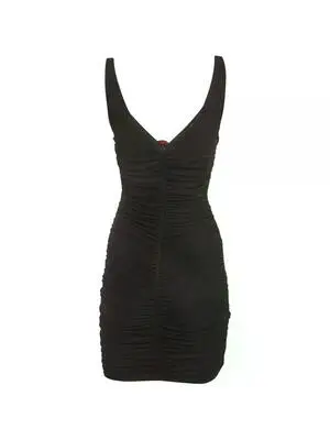 Magda Butrym Rose-embellished Ruched Mini Dress