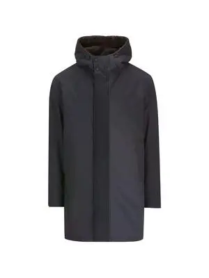 Herno Hooded Single-breasted Coat