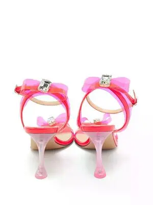 Mach & Mach Bow Detail Ankle Strap Sandals