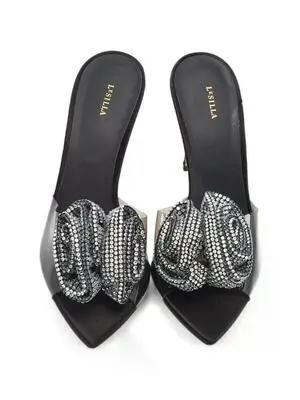 LE SILLA Rose Appliqué Sandals