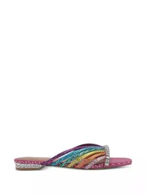 Kurt Geiger Embellished Crystal Strap Flat Mules