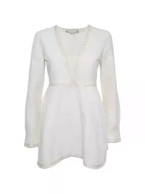 Stella McCartney Embroidered V-neck Long Sleeve Tunic