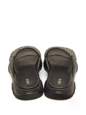 Dior Oblique Jacquard Slides - Black