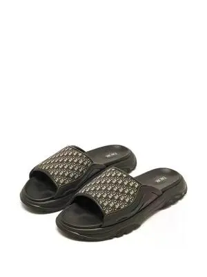 Dior Oblique Jacquard Slides - Black
