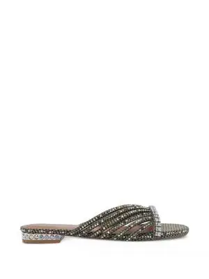 Kurt Geiger Embellished Crystal Strap Flat Mules