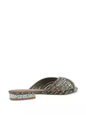 Kurt Geiger Embellished Crystal Strap Flat Mules