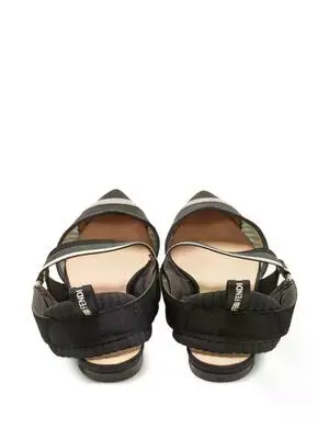 Fendi Slingback Ballet Flats With Ff Logo