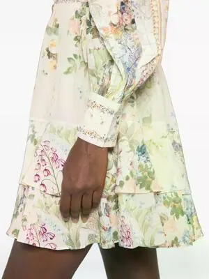 Camilla Floral-print Tiered Mini Dress