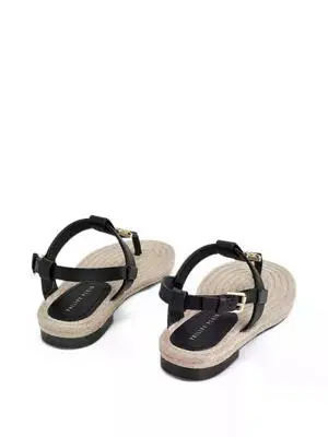 Philipp Plein Nappa Leather Rope Sandals - Black