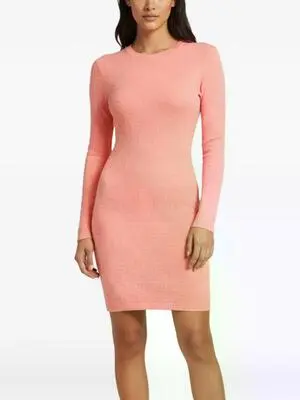 Fendi Zucca-jacquard Long-sleeved Mini Dress