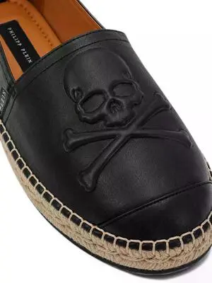 Philipp Plein Nappa Leather Skull Espadrilles
