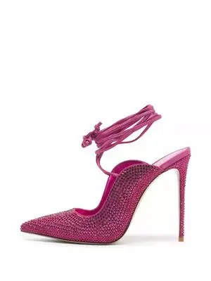 LE SILLA Crystal-embellished Pointed Toe Pumps