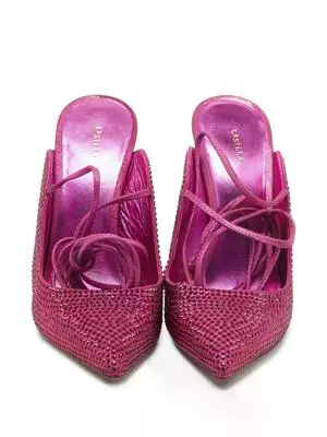 LE SILLA Crystal-embellished Pointed Toe Pumps