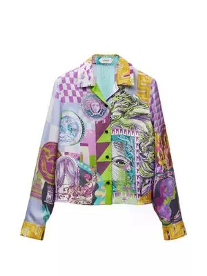 Versace Printed Silk Twill Shirt