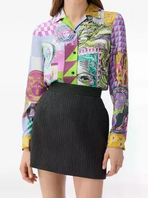 Versace Printed Silk Twill Shirt