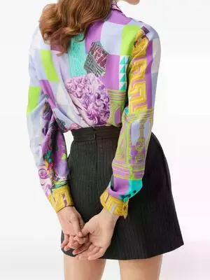 Versace Printed Silk Twill Shirt