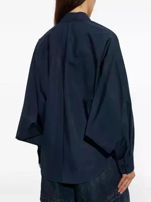 Loewe Cotton Shirt With Batwing Sleeves - Blue