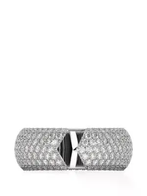 SOLO FOR DIAMONDS Pavé-set Diamond-embellished Ring - Silver