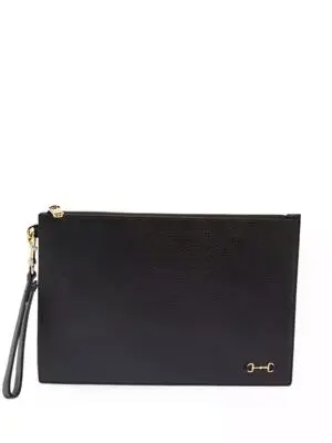 Gucci Horsebit Wristlet Clutch Bag - Black