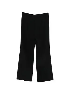 Marina Rinaldi Crepe Pressed-crease Flared Trousers