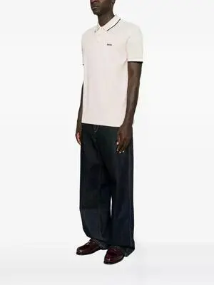 BOSS Logo-embroidered Tipped Polo Shirt