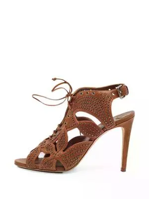 Miu Miu Studded Lace-up Sandals