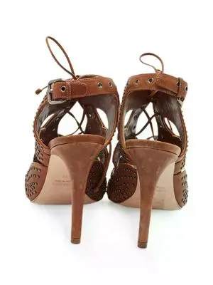 Miu Miu Studded Lace-up Sandals