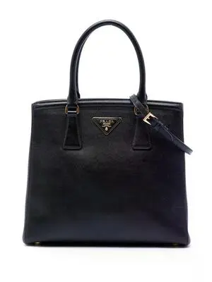 Prada 2017 Saffiano Lux Parabole Satchel - Black