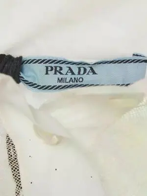 Prada Lace-trim Cropped Shirt