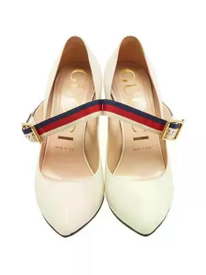 Gucci Sylvie Heeled Pumps - White