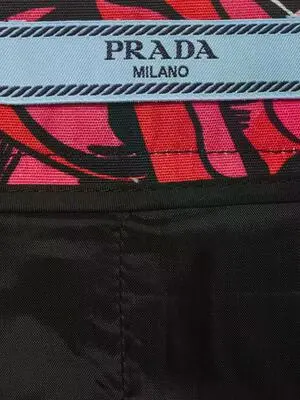 Prada Frankenstein Rose Print Midi Skirt