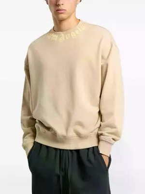 Palm Angels Crew Neck Sweater With Neck Logo