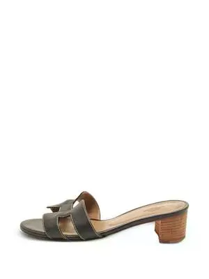 Hermès Oasis Heeled Sandals - Black