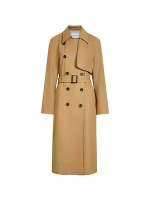 Maria Mcmanus Double-faced Belted Trench Coat - Neutrals