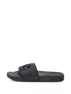 Dolce & Gabbana Dg Cutout Slides - Black