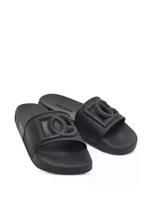 Dolce & Gabbana Dg Cutout Slides - Black